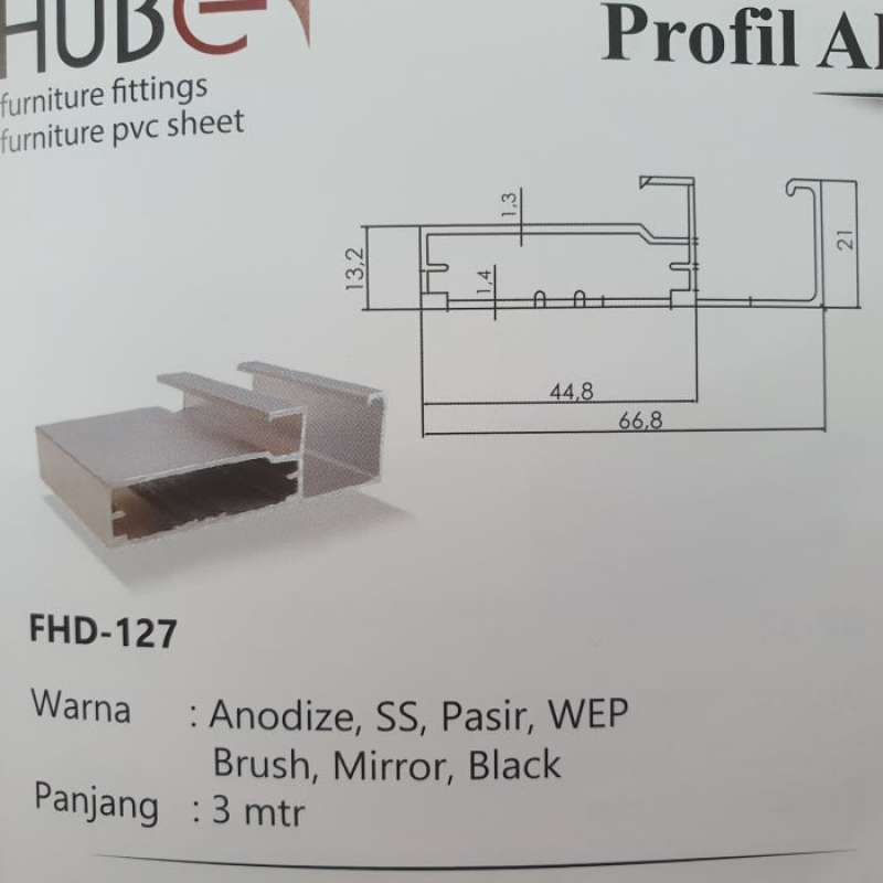 Jual Premium FHD 127 Profil Handle Frame Kaca Lemari Kitchen Set ...