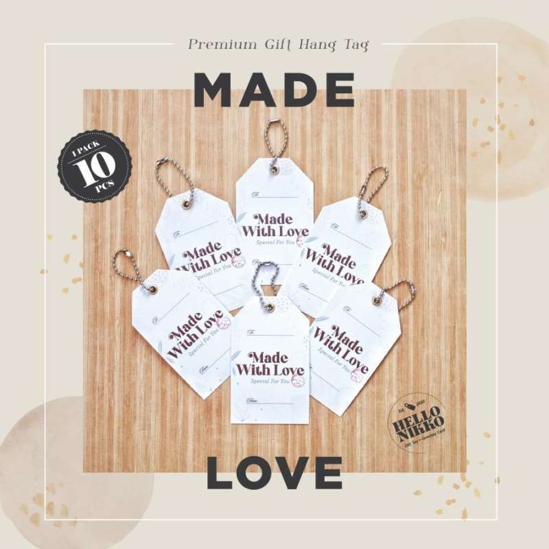 Jual Made Love Gift Hang Tag kartu ucapan hampers parcel box kardus ...