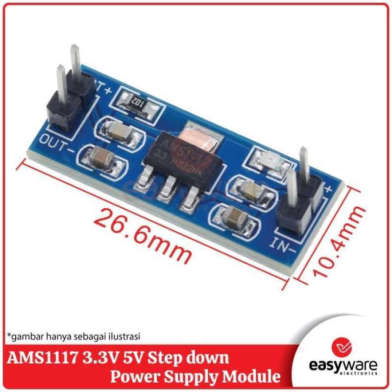 Jual AMS1117 3.3V 5V Step down Power Supply module - 3.3V di Seller EasyWare Electronics ...