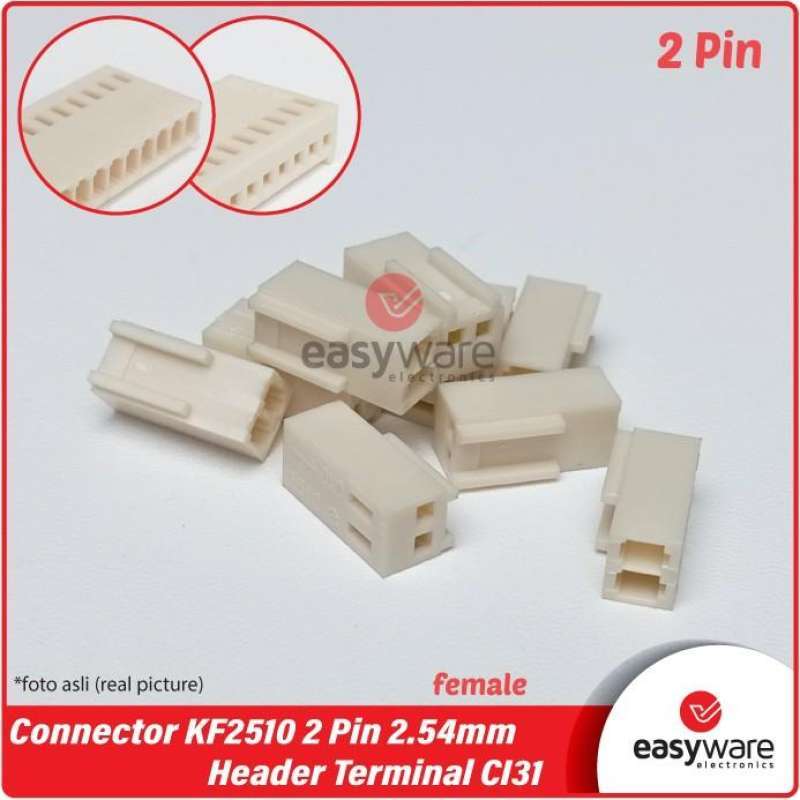 Jual Molex Kf2510 2p 2 Pin 2pin 2.54mm Header Terminal Ci31 Connector 2.54m - Female Di Seller ...