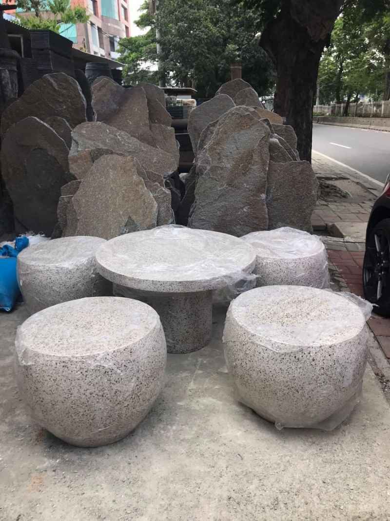 Jual Batu Alam Meja Set Teraso Asli Bulat di Seller Rofah Stone 2 ...