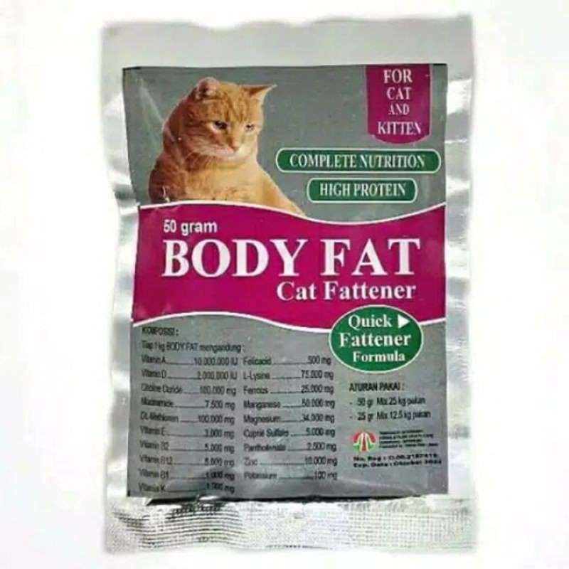 Jual Vitamin Penggemuk Kucing Body Fat / Body Fat Kitten & Adult Sachet ...
