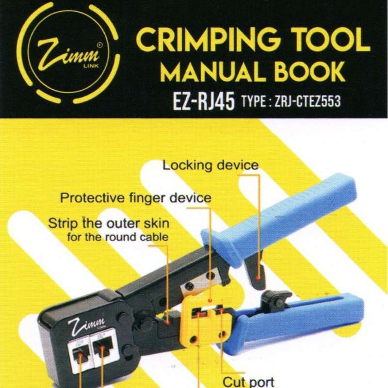 Jual Zimmlink Tang Crimping Tang Rj45 Crimping Tools Kabel Lan Di ...