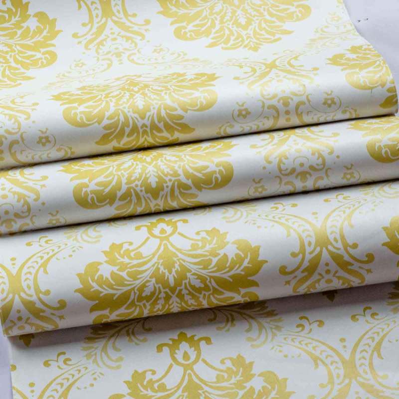 Jual Abadi 5240 Motif Batik Daun Wallpaper Sticker - Kuning di Seller ...