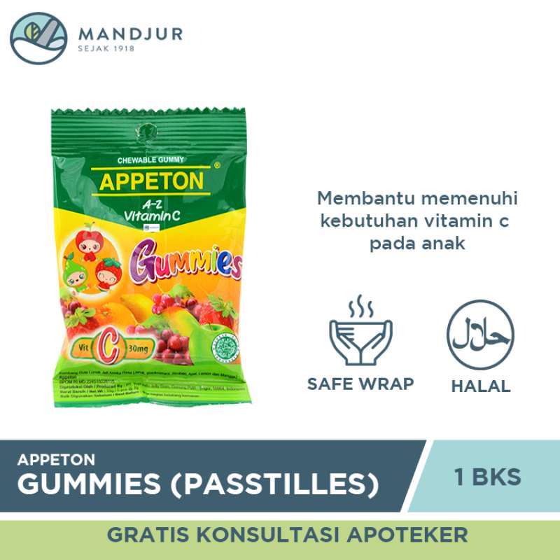 Jual Appeton Gummies (passtilles) Sachet - Permen Gummy Vitamin C Anak ...
