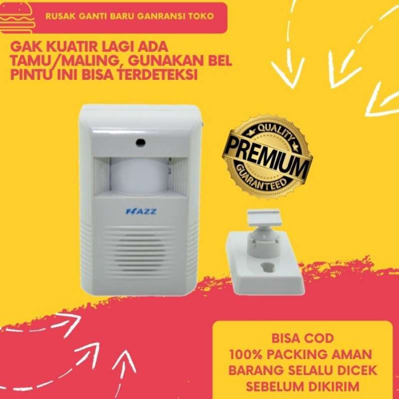 Jual PROMO bel pintu rumah sensor gerak flazz wireless door bell di ...