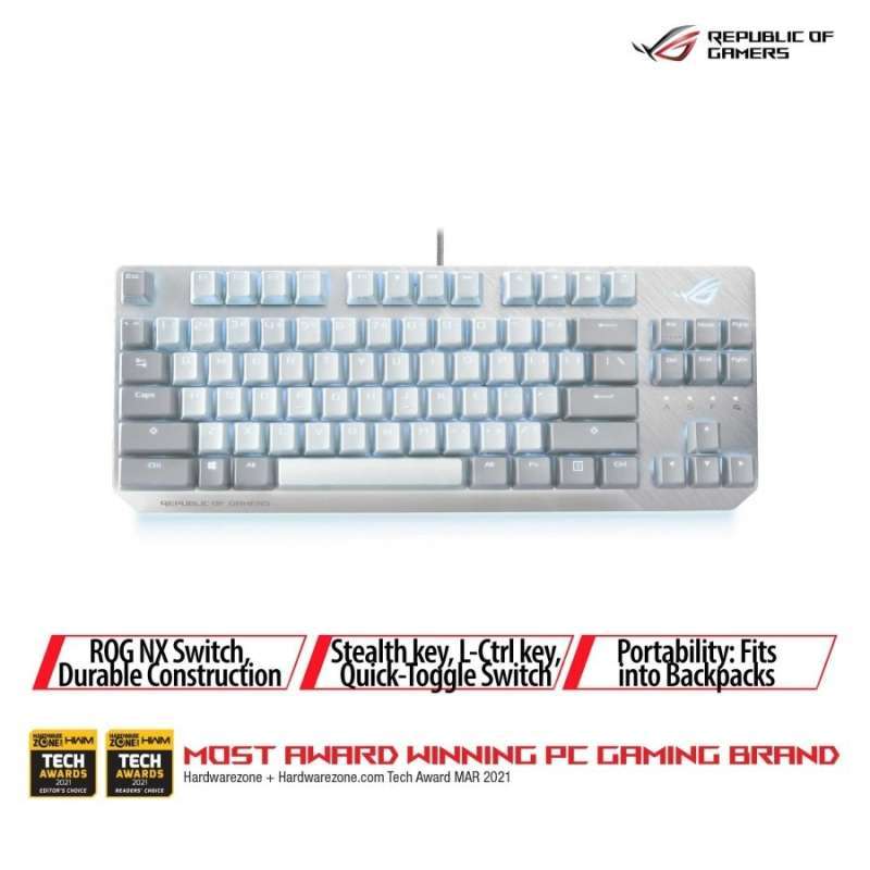 Jual Asus Rog Strix Scope Nx Tkl Moonlight White Mechanical Gaming ...