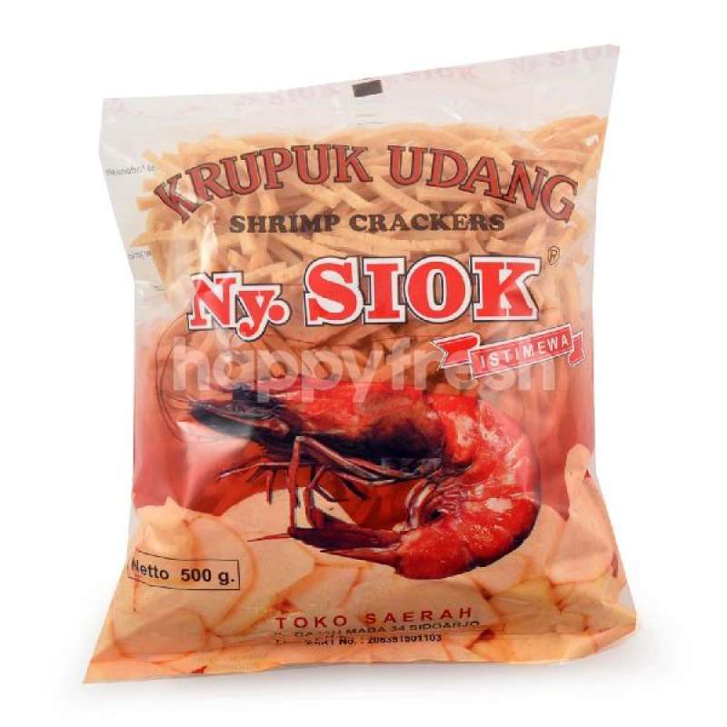 Promo Ny. SIOK Kerupuk Udang Stik 500g - Nyonya Siok Shrimp Crackers ...