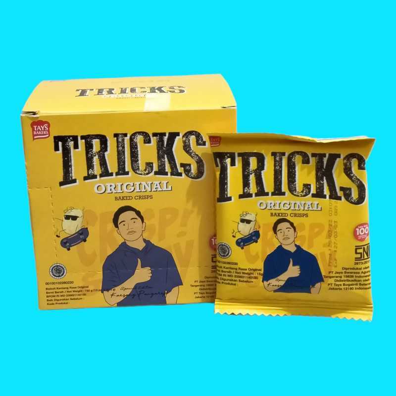 Jual Tricks Crisps ORIGINAL Biskuit Kentang Panggang 18gr [10 sachet ...