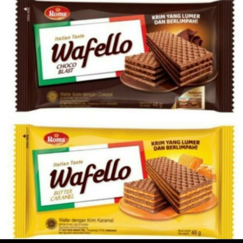 Jual Waffello Coklat Wafer Itali 48gr x 10pcs di Seller Odettee Shop ...