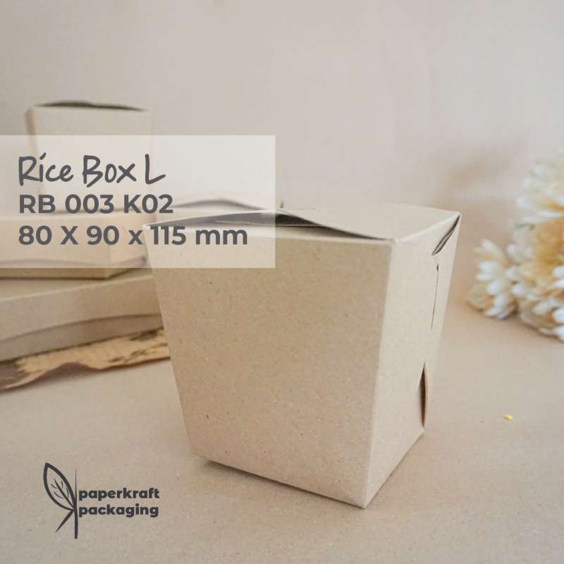 Jual Rice Box L Food Pail Box Nasi di Seller Paper Kraft Packaging ...