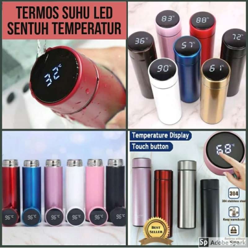 Jual Thermos stainless suhu digital LED promosi di Seller Siennaa Shop ...