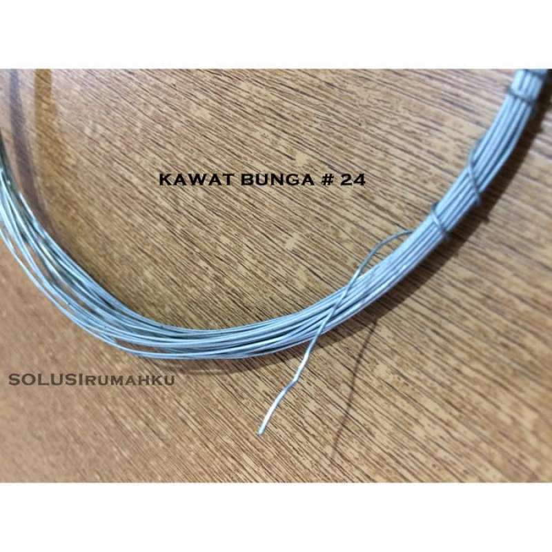 Promo Dijual 1 Kilo Kawat Bunga Lentur Bwg 24 Tali Ikat Galvanis Silver ...