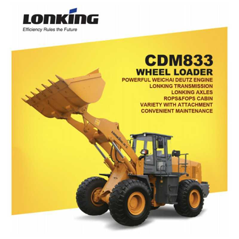 Jual Wheel Loader Lonking Cdm833n-pro 1.7 M3, 1.8 M3 Joy Stick Pilot ...