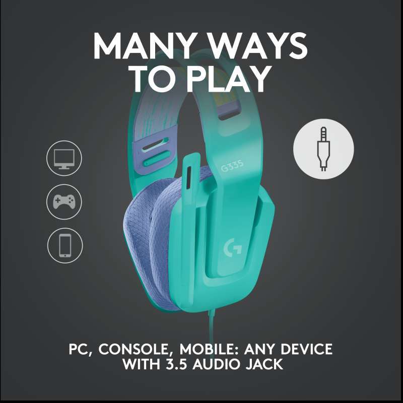 Promo Logitech G335 7.1 Wired Gaming Headset Mint Diskon 40% Di Seller ...