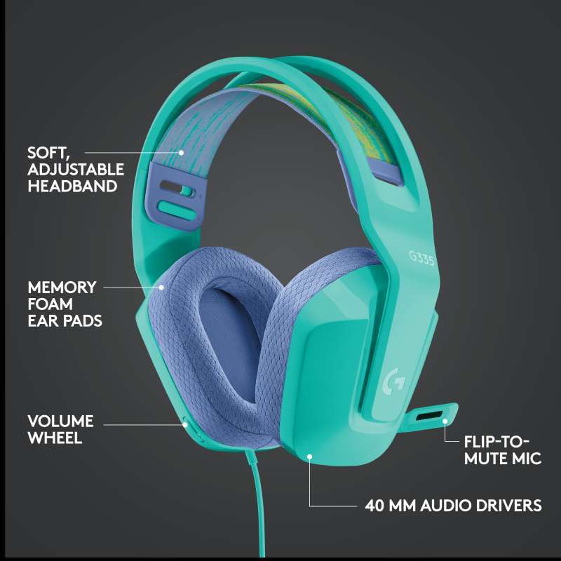 Promo Logitech G335 7.1 Wired Gaming Headset Mint Diskon 40% Di Seller ...