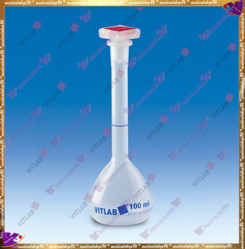 Jual VOLUMETRIC FLASK, PP, 100mL, Class B. VITLAB (Labu Ukur Plastik) di Seller MEDICALSHOP86 ...