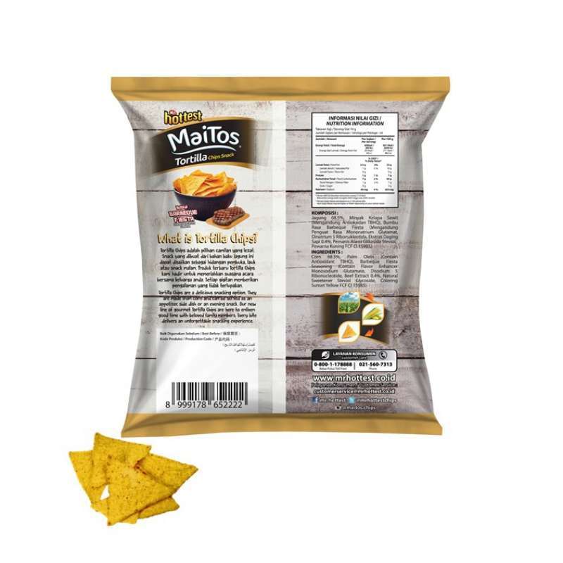 Promo Mr Hottest Maitos Tortilla Bbq 55 Gram Diskon 34% Di Seller ...