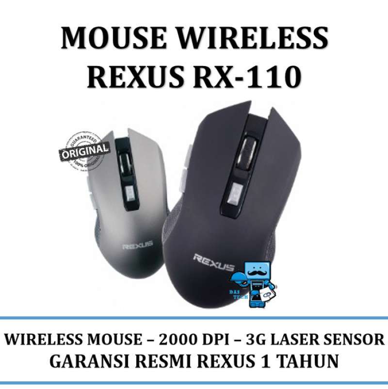 Jual Mouse Gaming Wireless Rexus Rx-110 - Original di Seller METALIC ...