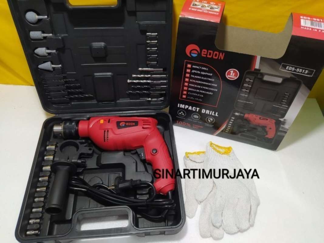 Jual Bor Listrik Edon Set Mata / Impact Drill Edon Ed5-5513 / Bor di ...