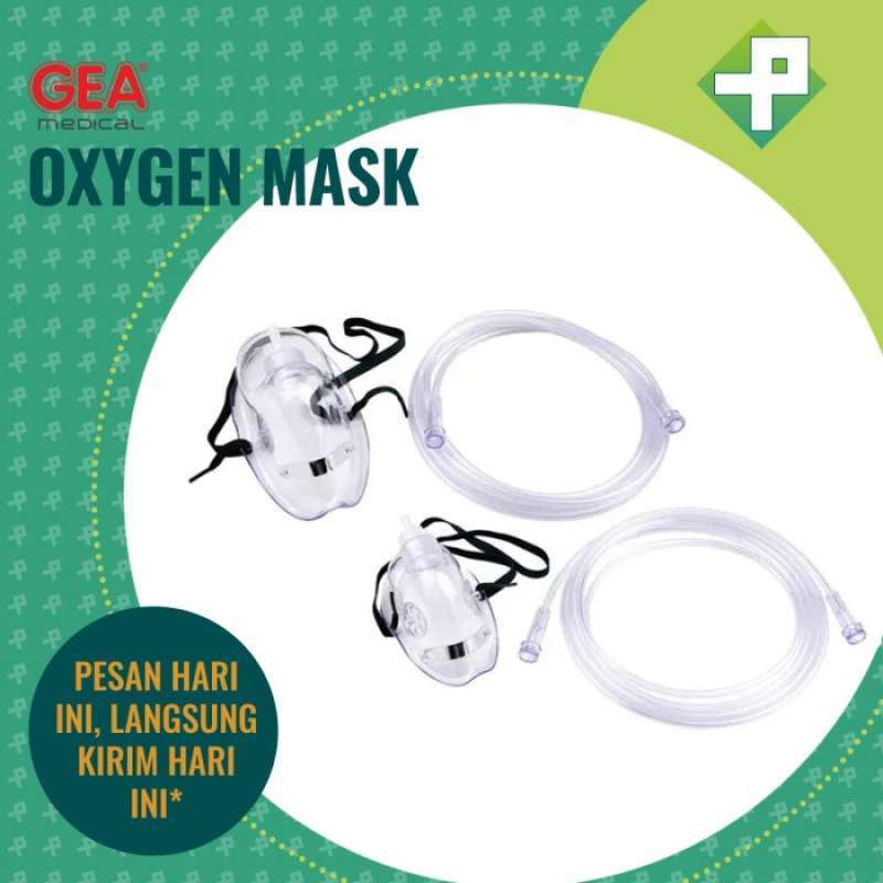 Promo Masker Oksigen GEA / Oxygen Mask - (Dewasa & Anak) Diskon 42% di ...