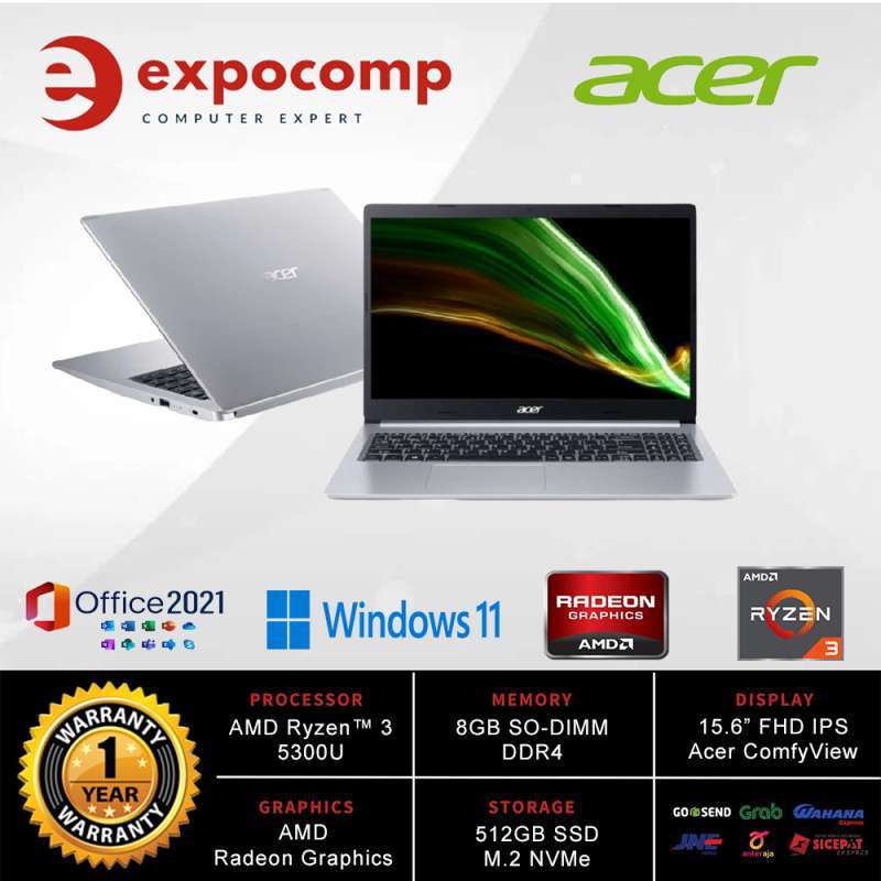 Jual Acer Aspire 5 A515-45-r0j0 Silver Amd R3-5300 Di Seller Expocomp ...