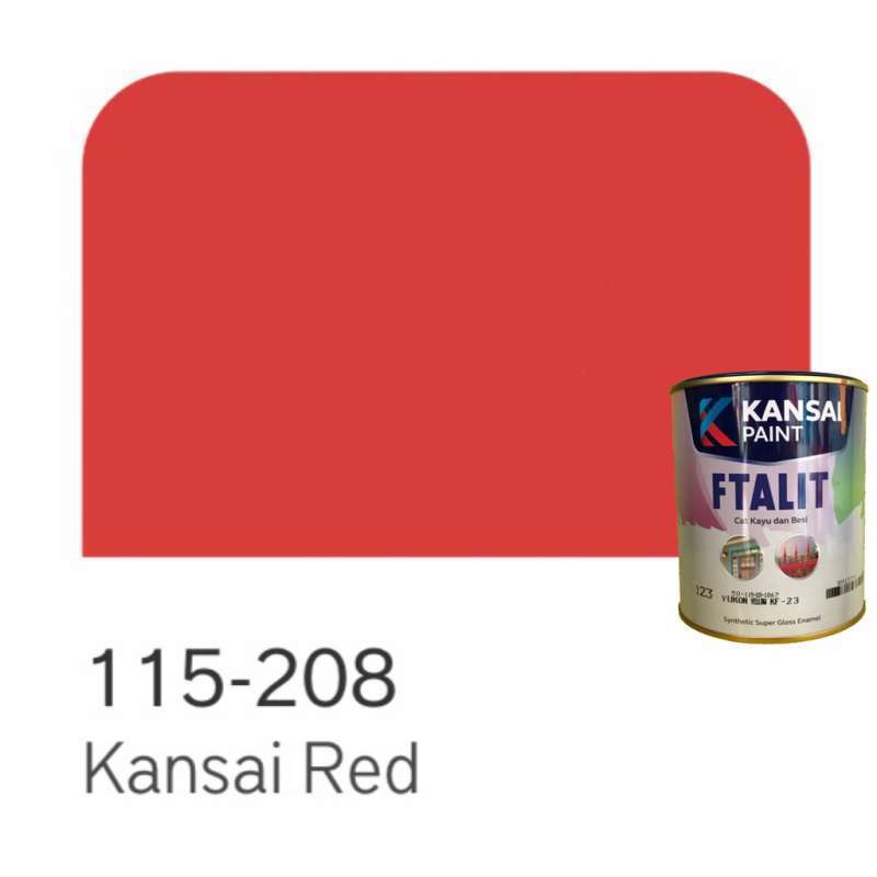 Jual Cat Kayu & Besi Kansai Ftalit Warna Gloss 1 kg - Kansai Red di ...