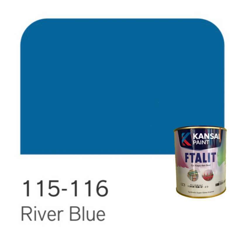 Jual Cat Kayu & Besi Kansai Ftalit Warna Gloss 1 kg - River Blue di ...