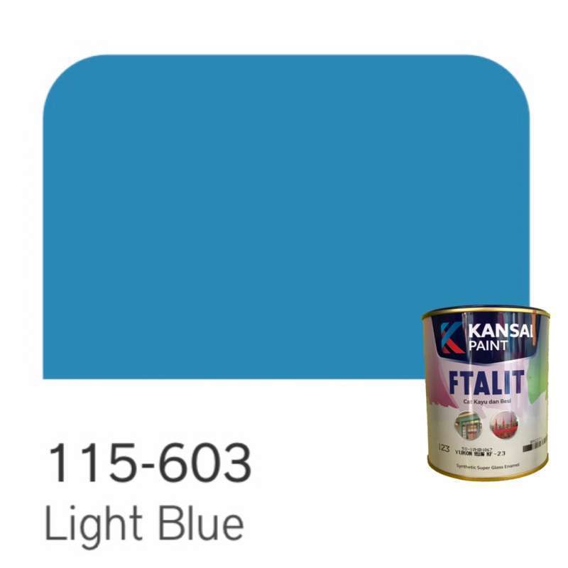Jual Cat Kayu & Besi Kansai Ftalit Warna Gloss 1 kg - Light Blue di ...