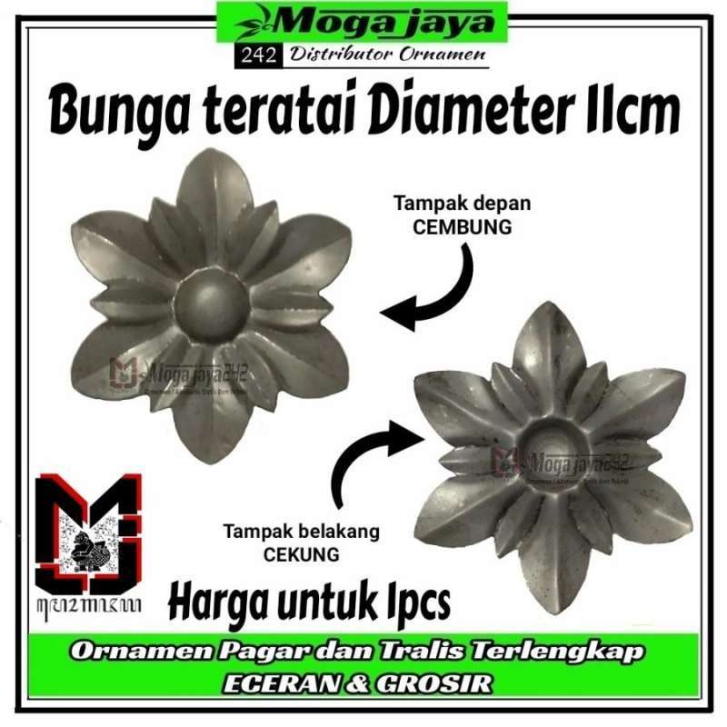 Jual bunga teratai besi plat ornamen tralis dan pintu pagar dll di ...