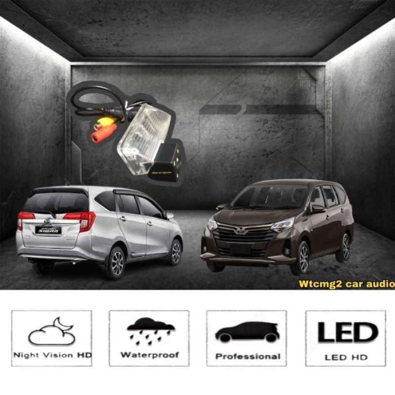 Jual kamera mundur parkir mobil 4 led cayla sigra + kabel pnp head unit ...