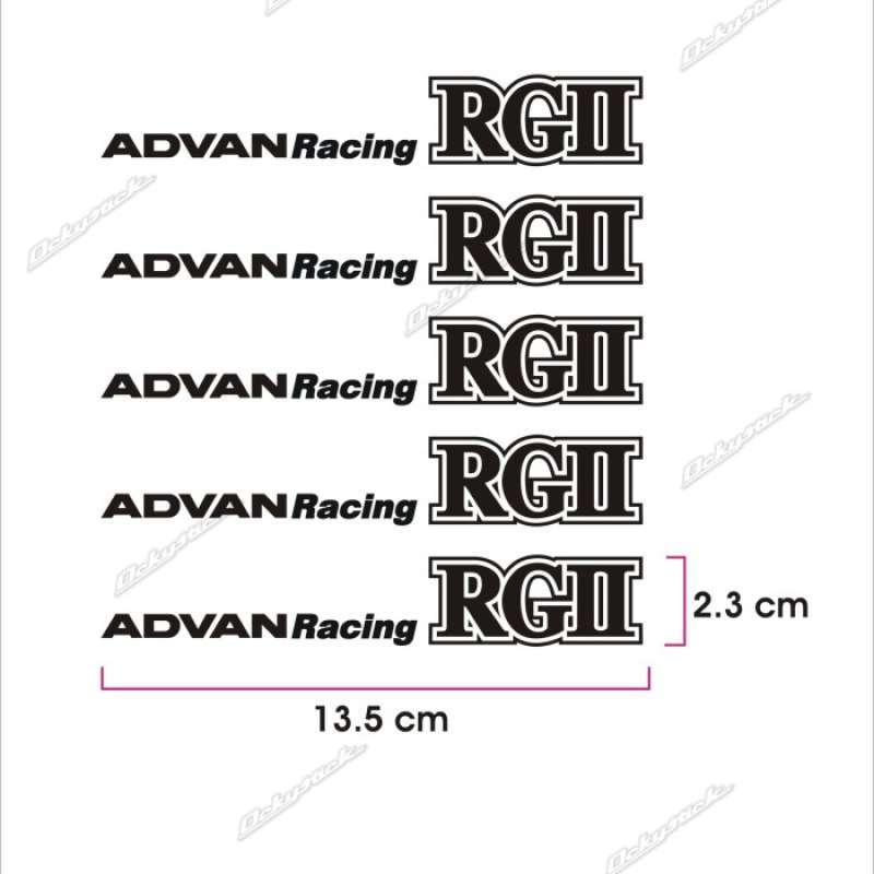 Jual cutting sticker velg ADVAN RACING RG II stiker mobil stiker velg ...