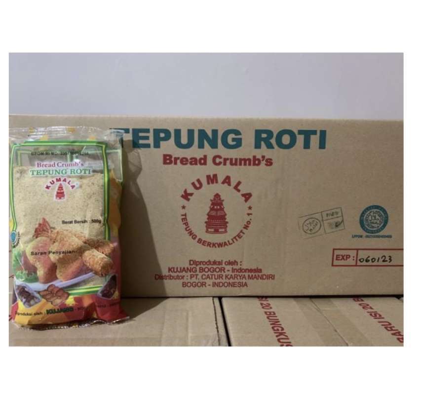 Jual Tepung Roti Kumala Dus / Bread Crumb ( 20 x 500gr) /Tepung Roti ...