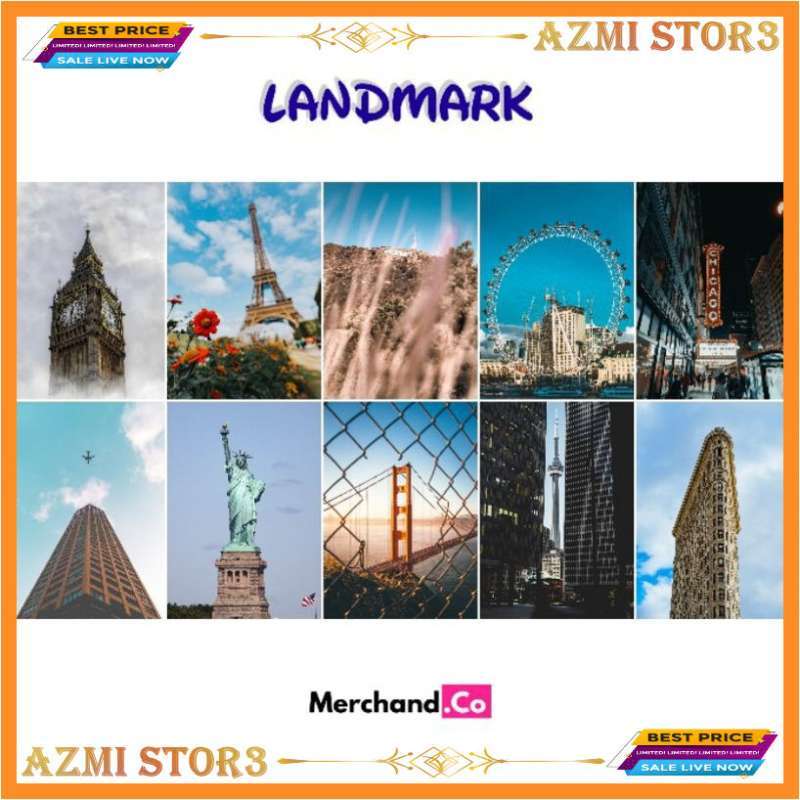 Jual 12 Pcs A5 Poster Dinding Aesthetic Landmark Poster Mini Aesthetic ...