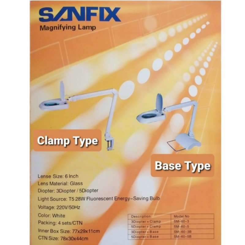 Jual Sanfix Sm-60-3 Lampu Kaca Pembesar/magnifying Lamp/sm60-3 Di ...