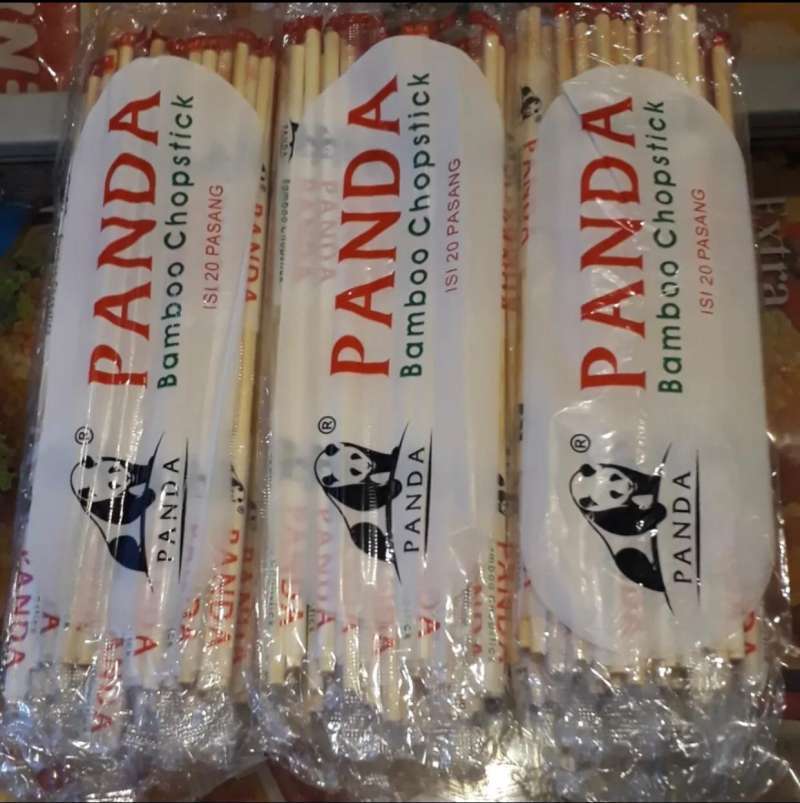 Jual Sumpit Merk Panda Bamboo Chopstick isi 20 Pasang di Seller ...