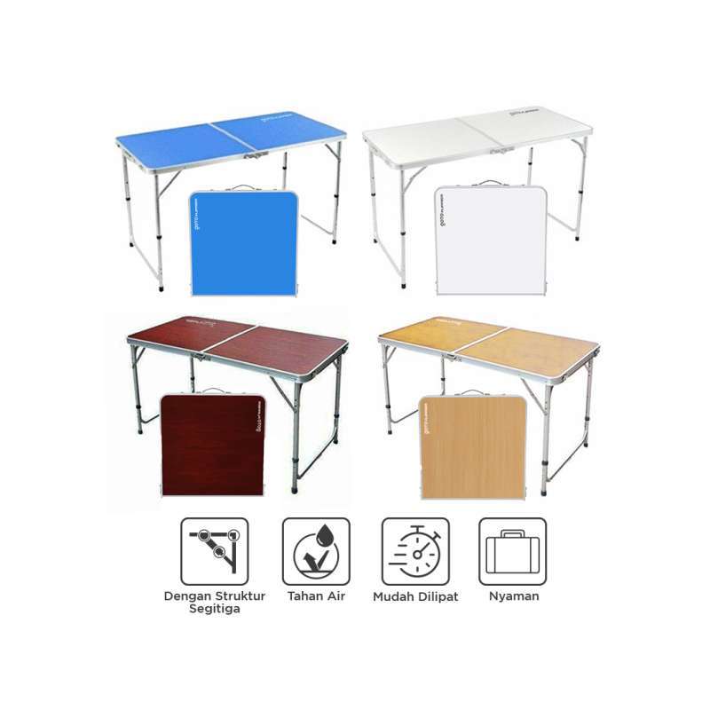Promo Goto Flipper Table Meja Makan Lipat Set Koper Camping Outdoor ...