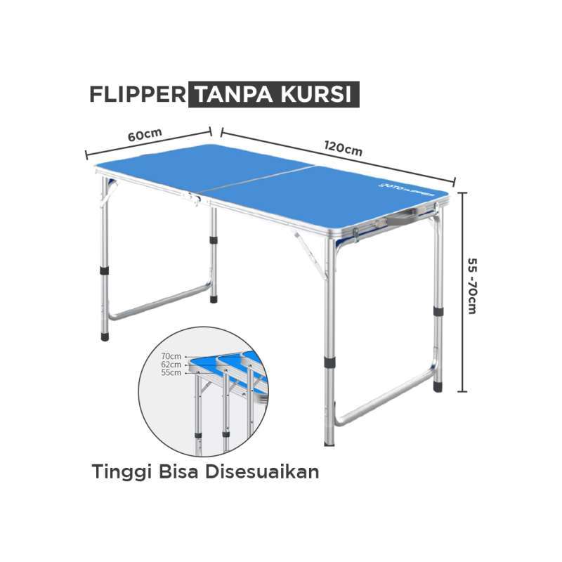 Promo Goto Flipper Table Meja Makan Lipat Set Koper Camping Outdoor ...