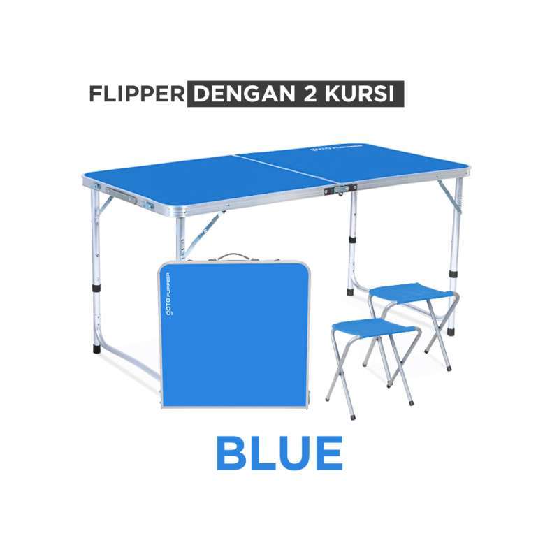 Promo Goto Flipper Table Meja Makan Lipat Set Koper Camping Outdoor ...