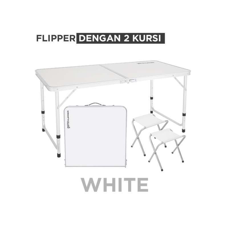 Promo Goto Flipper Table Meja Makan Lipat Set Koper Camping Outdoor ...