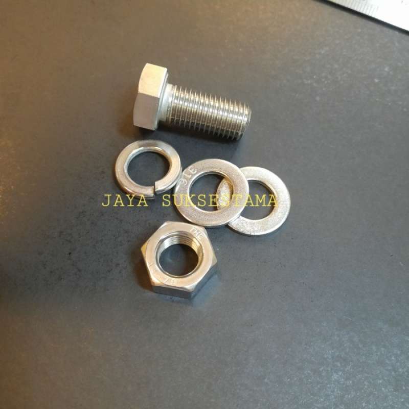 Jual Baut Mur Ring Plate Ring Per M16 Set Stainless Ss 316 Di Seller Metalic - Wanajaya, Kab ...