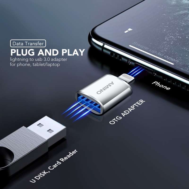 Jual Amino Otg Connector Untuk iPhone Lightning To Usb 3.0 Adapter ...