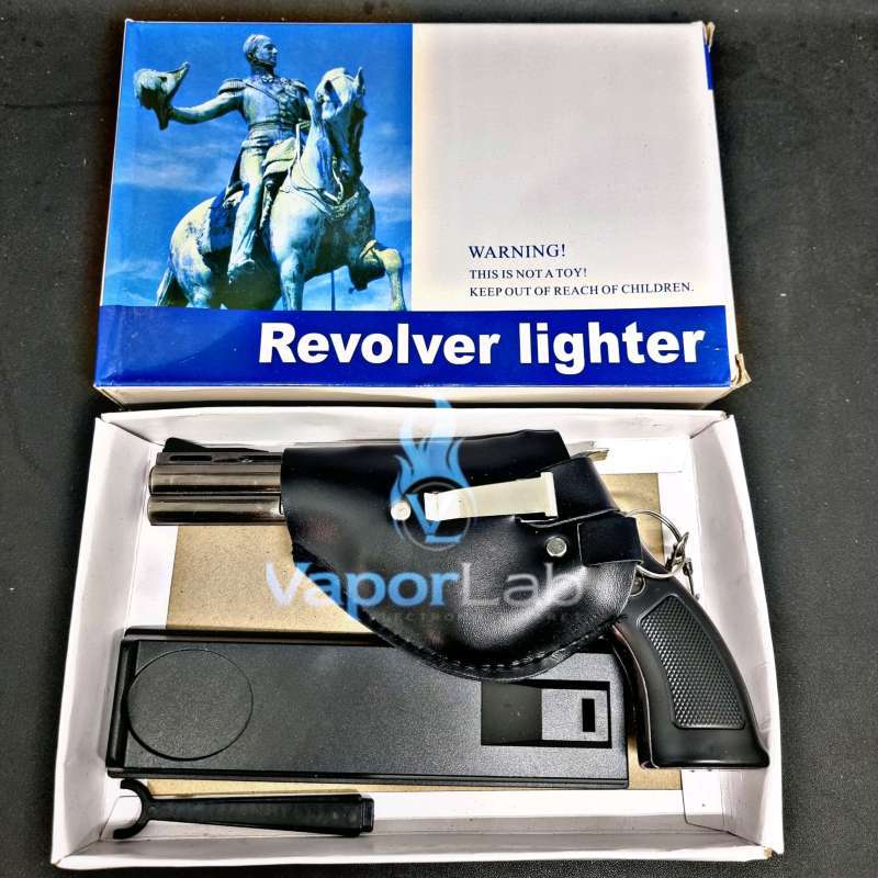 Jual mancis korek api model pistol revolver python sarung besar gun ...