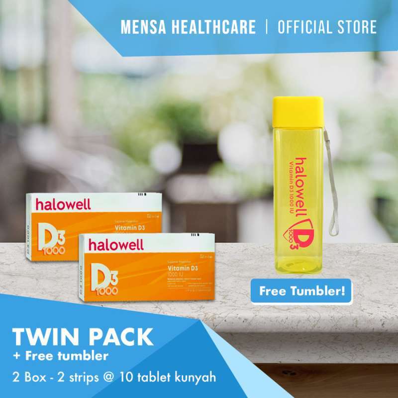 Promo Halowell Tablet Kunyah Vitamin D 1000 IU Rasa Anggur - Suplemen ...