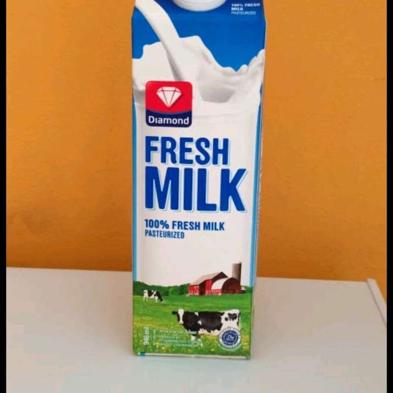Jual Diamond Fresh Milk Rasa Plain Susu Diamond Fresh Milk 946 ml isi 6 ...