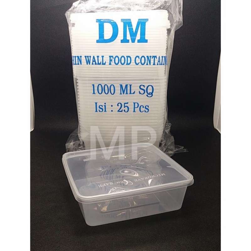 Jual Thinwall Food Container Sq 1000ml Thin Wall Kotak Plastik Isi