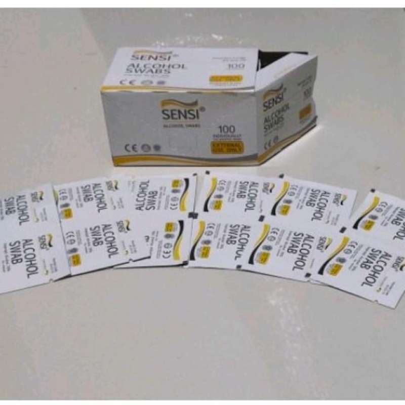 Jual Sensi Alkohol swab tisu tissue alcohol ecer 1 lembar 2 pcs di ...
