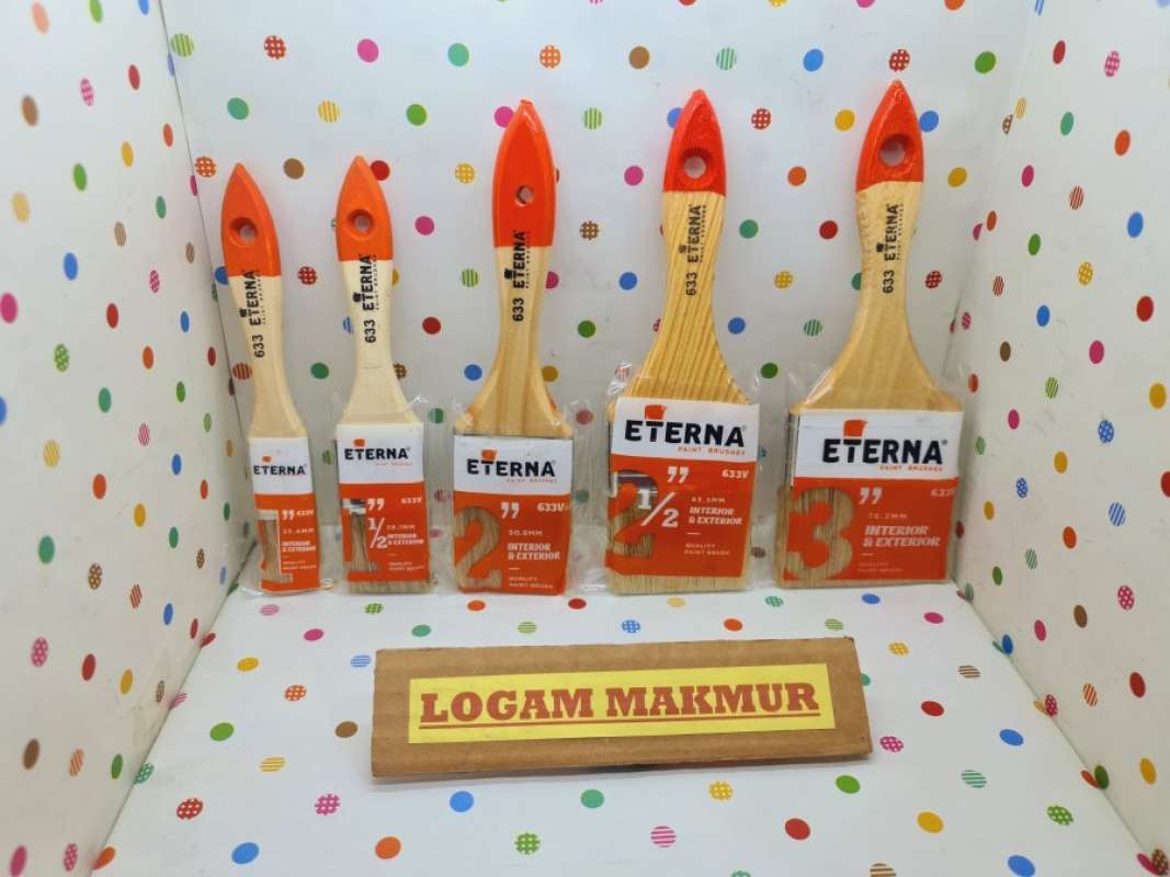 Promo Kuas Cat Tembok / Kayu / Besi Merk Eterna 633 Original - Ukuran ...