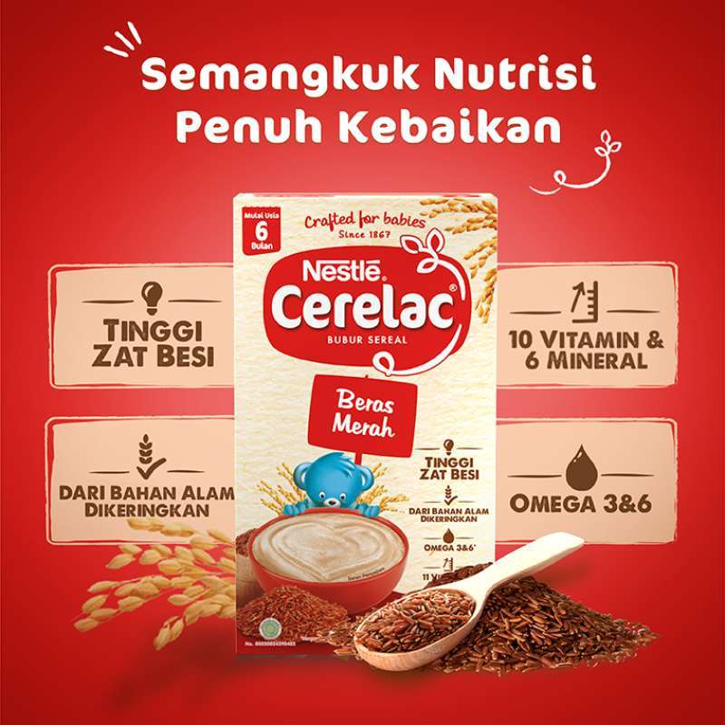 Promo Nestle Cerelac Beras Merah Makanan Bayi 120 G Diskon 16% Di ...