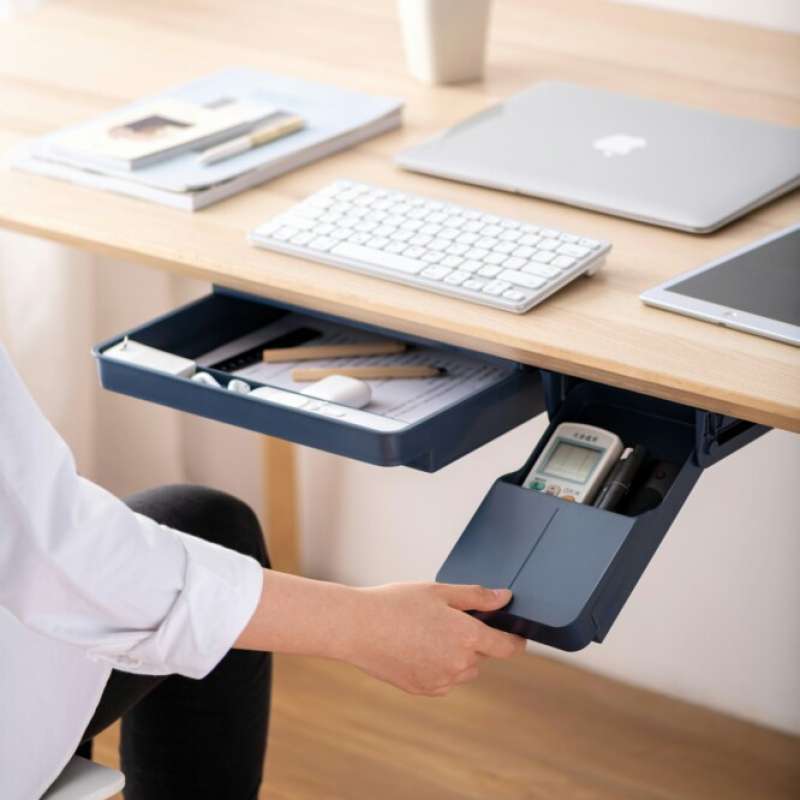 Jual PINMOO UNDER DESK STORAGE BOX KOTAK PENYIMPANAN RAK ORGANIZER ...